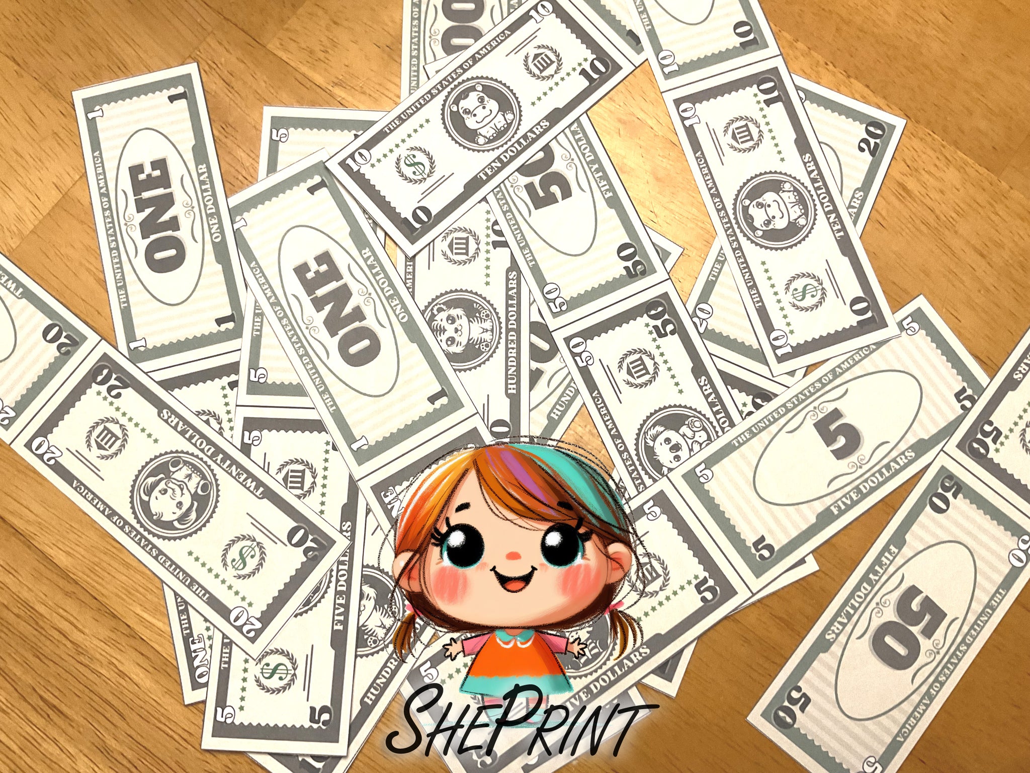Kids Play Money, Pretend Cash, Printable Dollars For Kids, Classroom M ...